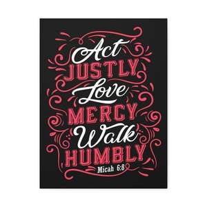 Express Your Love Gifts | Art | Scripture Sign Act Justly Micah 68 ...